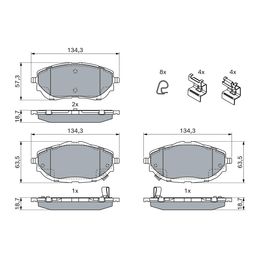 Bosch Bremsbelagsatz, Scheibenbremse 0986494676 f&uuml;r LEXUS TOYOTA