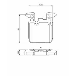 Bosch Bremsbelagsatz, Scheibenbremse 0986494774 f&uuml;r BMW