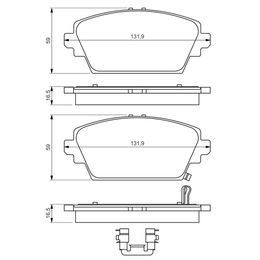 Bosch Bremsbelagsatz, Scheibenbremse 0986494633 f&uuml;r INFINITI HONDA ROVER
