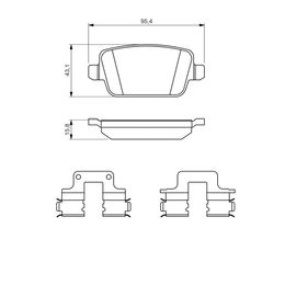 Bosch Bremsbelagsatz, Scheibenbremse 0986494639 f&uuml;r Ford Volvo ROVER LAND