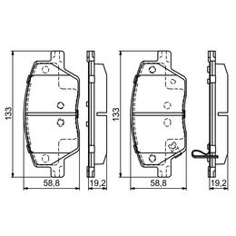 Bosch Bremsbelagsatz, Scheibenbremse 0986495392 f&uuml;r Fiat