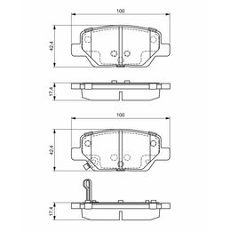 Bosch Bremsbelagsatz, Scheibenbremse 0986495393 f&uuml;r Fiat