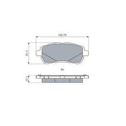 Bosch Bremsbelagsatz, Scheibenbremse 0986460048 f&uuml;r Ford