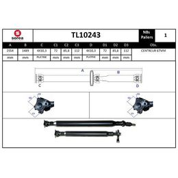 EAI Gelenkwelle, Achsantrieb tl10243 f&uuml;r Mercedes VAG