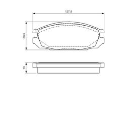 Bosch Bremsbelagsatz, Scheibenbremse 0986461133 f&uuml;r NISSAN