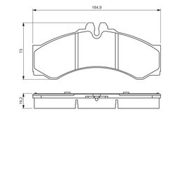 Bosch Bremsbelagsatz, Scheibenbremse 0986424832 f&uuml;r Mercedes VW