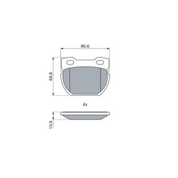 Bosch Bremsbelagsatz, Scheibenbremse 0986424827 f&uuml;r LAND ROVER