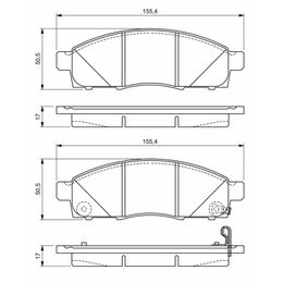 Bosch Bremsbelagsatz, Scheibenbremse 0986494673 f&uuml;r NISSAN