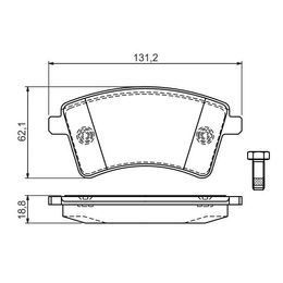 Bosch Bremsbelagsatz, Scheibenbremse 0986494332 f&uuml;r Mercedes RENAULT