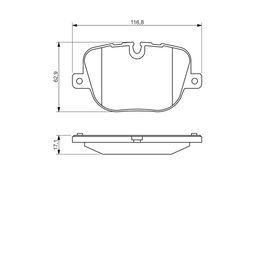 Bosch Bremsbelagsatz, Scheibenbremse 0986494409 f&uuml;r LAND ROVER