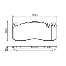 Bosch Bremsbelagsatz, Scheibenbremse 0986494428 f&uuml;r BMW MINI