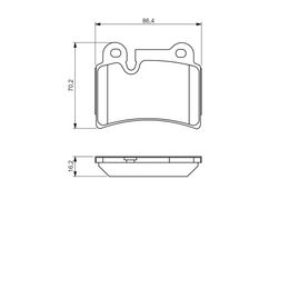 Bosch Bremsbelagsatz, Scheibenbremse 0986494210 f&uuml;r VW