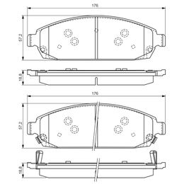 Bosch Bremsbelagsatz, Scheibenbremse 0986494370 f&uuml;r JEEP Chrysler