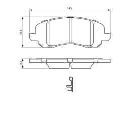 Bosch Bremsbelagsatz, Scheibenbremse 0986494575 f&uuml;r Chrysler DODGE JEEP