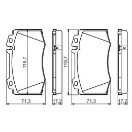 Bosch Bremsbelagsatz, Scheibenbremse 0986494576 f&uuml;r Mercedes