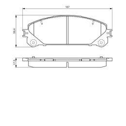 Bosch Bremsbelagsatz, Scheibenbremse 0986495169 f&uuml;r LEXUS TOYOTA