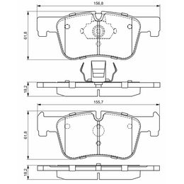 Bosch Bremsbelagsatz, Scheibenbremse 0986494689 f&uuml;r BMW