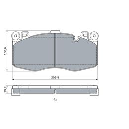 Bosch Bremsbelagsatz, Scheibenbremse 0986424387 f&uuml;r BMW