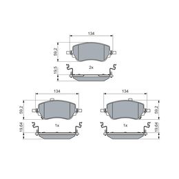Bosch Bremsbelagsatz, Scheibenbremse 0986460015 f&uuml;r Fiat