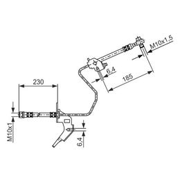 Bosch Bremsschlauch 1987476199 f&uuml;r Opel HOLDEN CHEVROLET