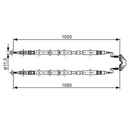 Bosch Seilzug, Feststellbremse 1987477909 f&uuml;r HOLDEN Vaughall