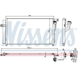 NISSENS Kondensator, Klimaanlage 940360 f&uuml;r DODGE