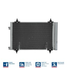 NISSENS Kondensator, Klimaanlage 94758 f&uuml;r Peugeot Citro&euml;n