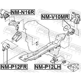 FEBEST Lagerung, Motor nmp12lh vorne links f&uuml;r NISSAN