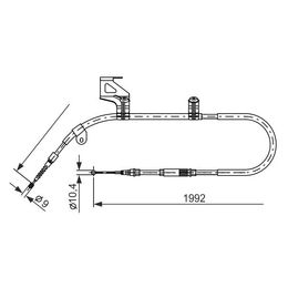 Bosch Seilzug, Feststellbremse 1987477244 f&uuml;r VW