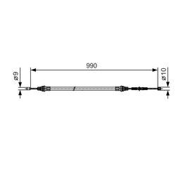 Bosch Seilzug, Feststellbremse 1987477751 f&uuml;r SMART