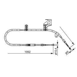 Bosch Seilzug, Feststellbremse 1987477242 f&uuml;r VW