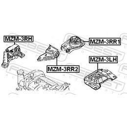FEBEST Lagerung, Motor mzm3lh vorne links f&uuml;r MAZDA