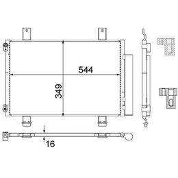 Mahle Kondensator, Klimaanlage ac456000s f&uuml;r Suzuki