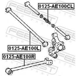 FEBEST Lenker, Radaufh&auml;ngung 0125ae100r Hinterachse unten f&uuml;r TOYOTA