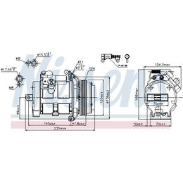 NISSENS Kompressor, Klimaanlage 89081 f&uuml;r BMW