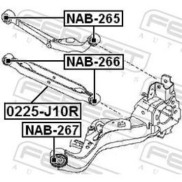 FEBEST Lenker, Radaufh&auml;ngung 0225j10r Hinterachse unten f&uuml;r NISSAN RENAULT