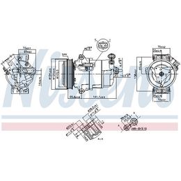 NISSENS Kompressor, Klimaanlage 890262 f&uuml;r Vaughall