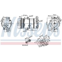 NISSENS Kompressor, Klimaanlage 890339 f&uuml;r Fiat