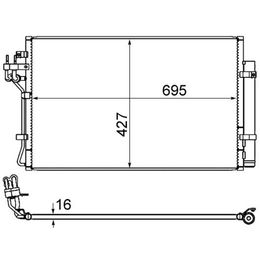 Mahle Kondensator, Klimaanlage ac869000s f&uuml;r KIA