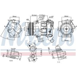 NISSENS Kompressor, Klimaanlage 890324 f&uuml;r Vaughall DS Peugeot Citro&euml;n