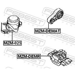 FEBEST Lagerung, Motor mzmdemr vorne links f&uuml;r MAZDA