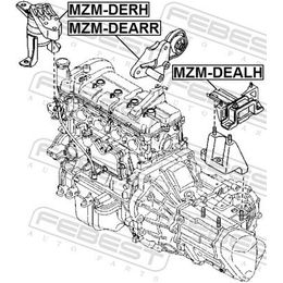 FEBEST Lagerung, Motor mzmdearr hinten f&uuml;r MAZDA