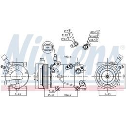 NISSENS Kompressor, Klimaanlage 890640 f&uuml;r HYUNDAI