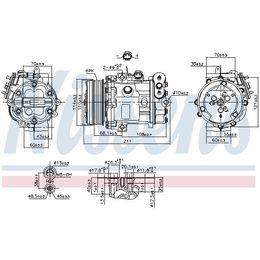 NISSENS Kompressor, Klimaanlage 89503 f&uuml;r Vaughall ABARTH Fiat