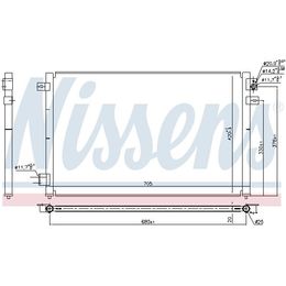 NISSENS Kondensator, Klimaanlage 94717 f&uuml;r LINCOLN