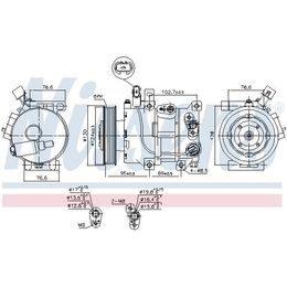 NISSENS Kompressor, Klimaanlage 890425 f&uuml;r HYUNDAI