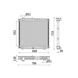 Mahle K&uuml;hler, Motork&uuml;hlung cr2608000p f&uuml;r Mercedes