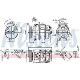 NISSENS Kompressor, Klimaanlage 890069 f&uuml;r BMW