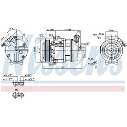 NISSENS Kompressor, Klimaanlage 89397 f&uuml;r SAAB