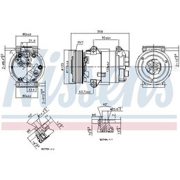 NISSENS Kompressor, Klimaanlage 89323 f&uuml;r RENAULT